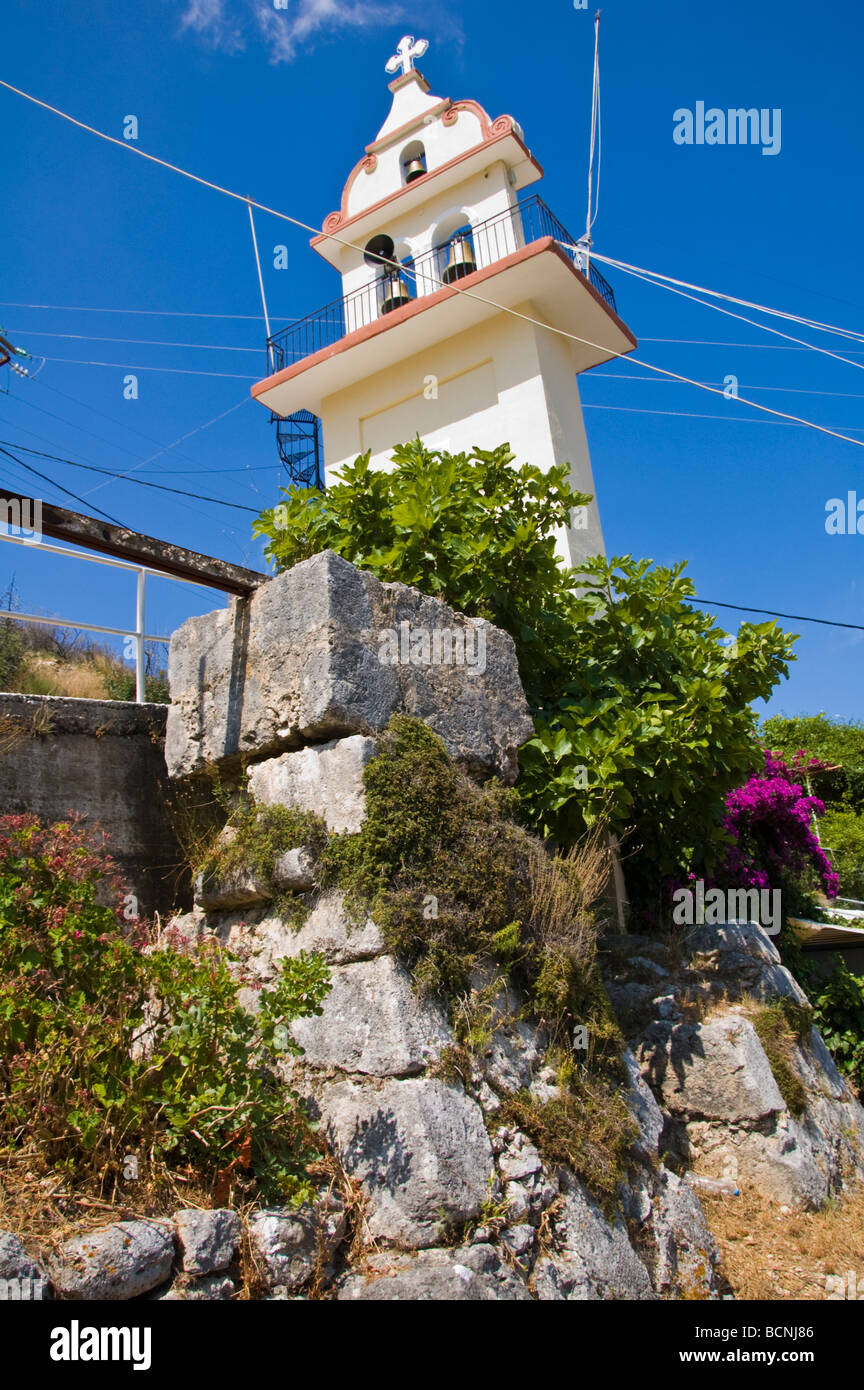 Bell tower at Church of Virgin Mary Lagouvarda Virgin Mary of the ...