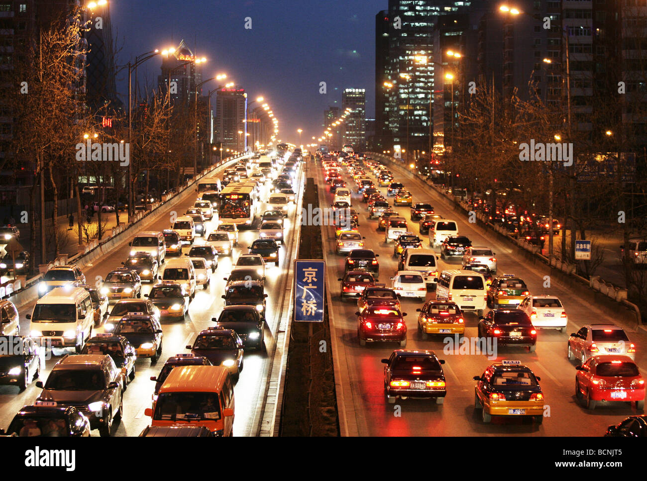 Beijing traffic jam night hi-res stock photography and images - Alamy
