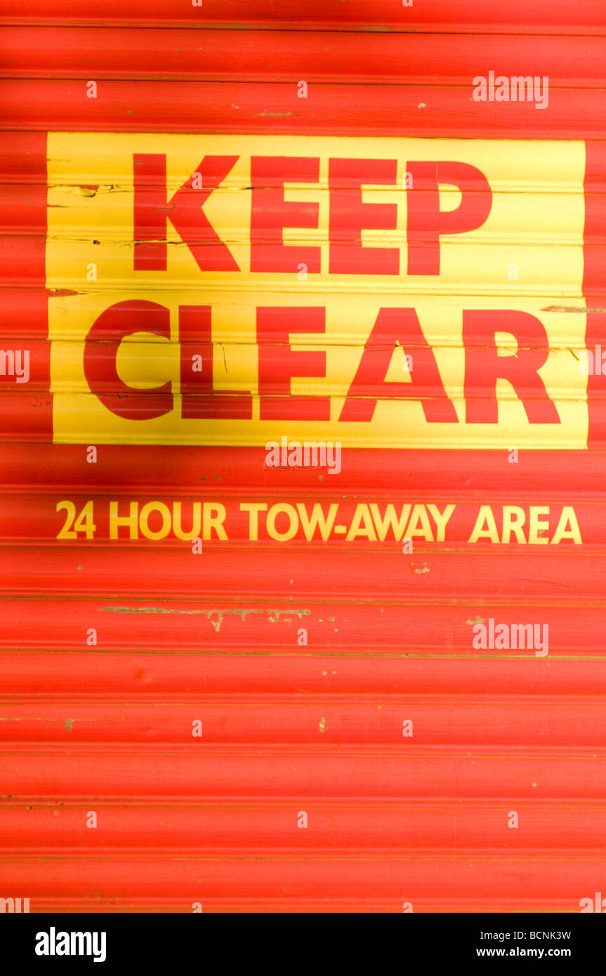 keep clear sign Stock Photo - Alamy