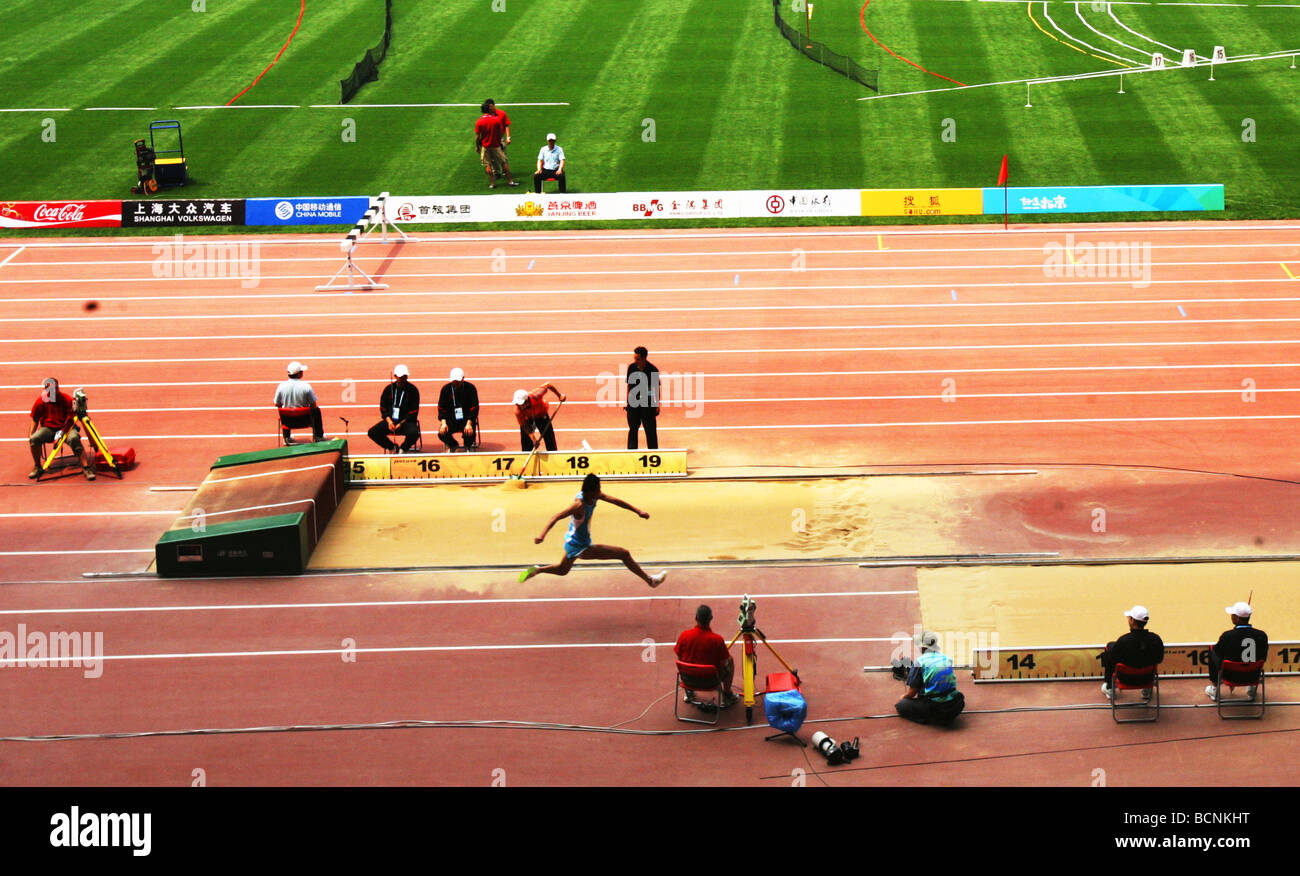 Long Jump competition, Beijing, China Stock Photo - Alamy