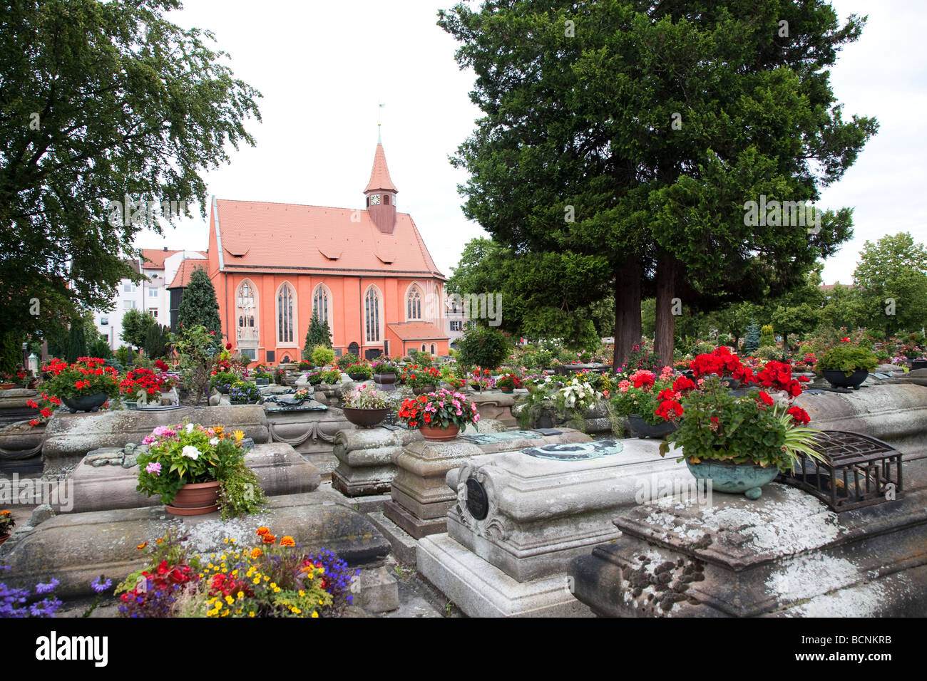 The Johannisfriedhof is a medieval cemetery containing many old graves ...