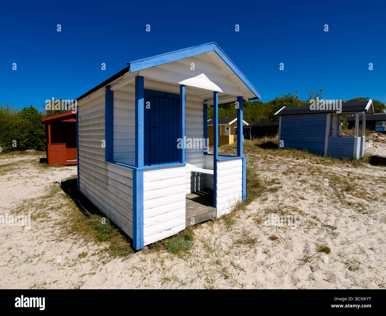 Colourful beach huts in Falsterbo, Sweden Stock Photo - Alamy