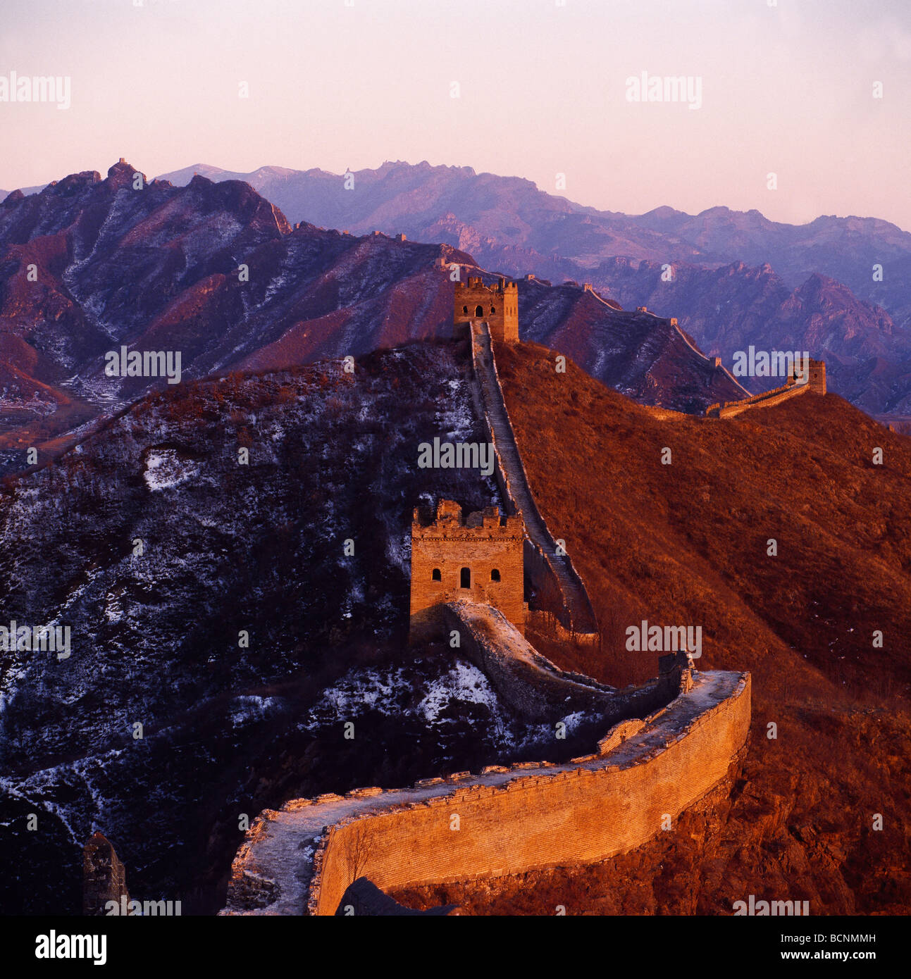 Simatai Great Wall in winter, Miyun County, Beijing, China Stock Photo ...