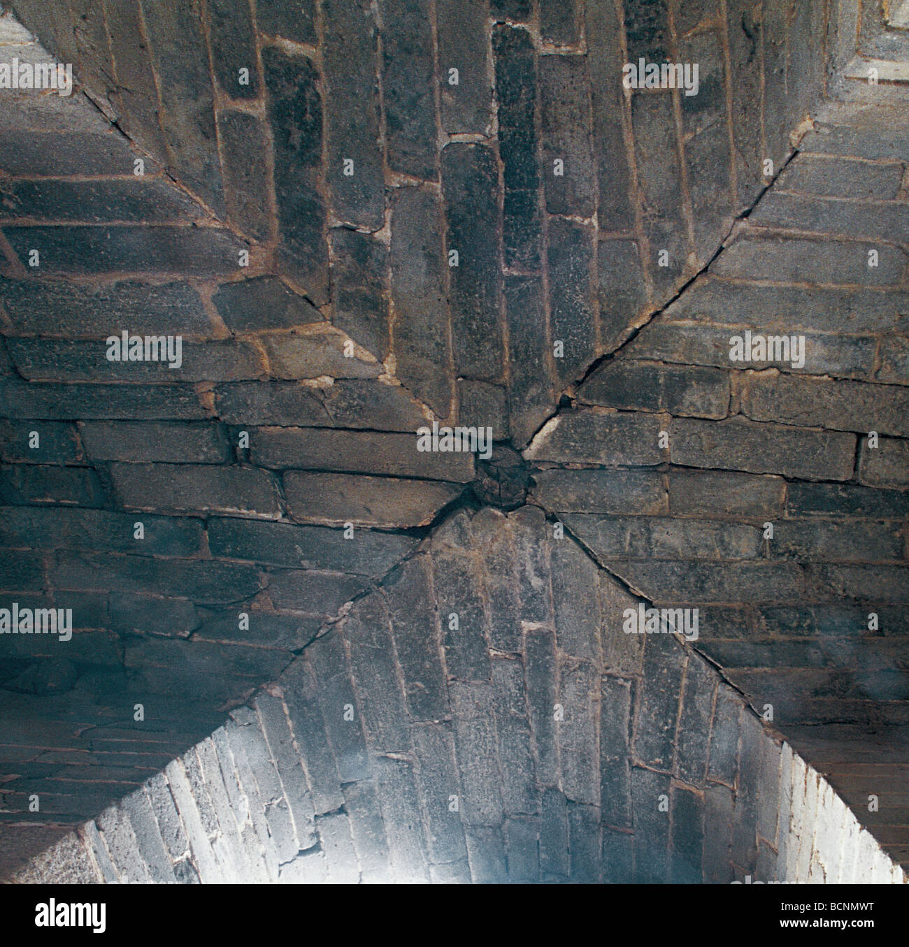 Beacon tower ceiling with merged tile works, Simatai Great Wall Stock ...
