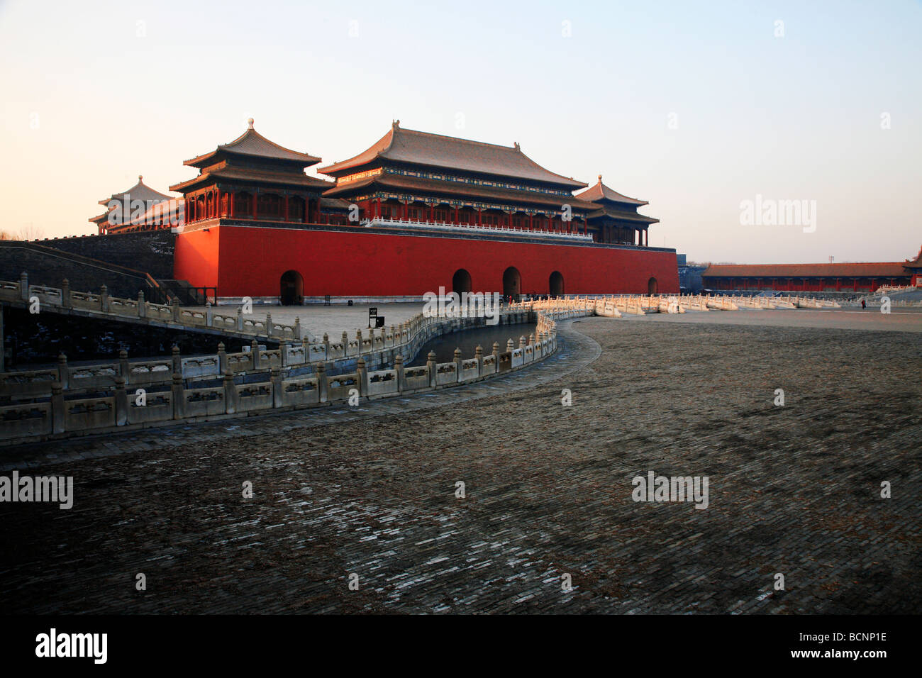 Meridian Gate and Golden Water Bridge, Forbidden City, Beijing, China ...