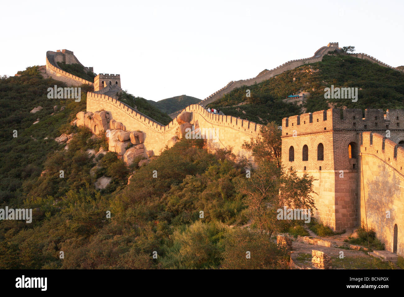 Badalin Great Wall winding through mountains, Beijing, China Stock ...