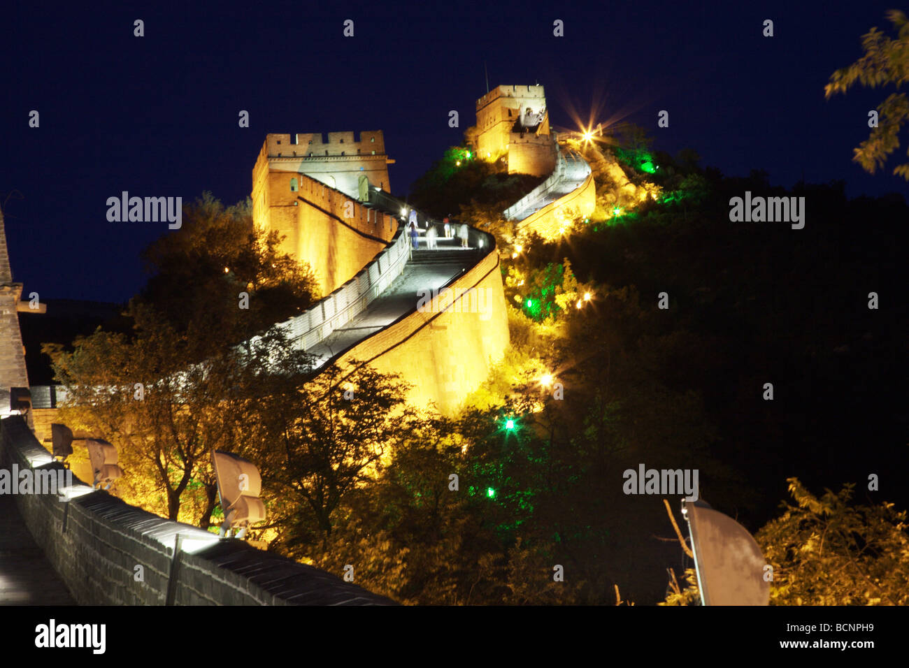 Badalin Great Wall at night, Beijing, China Stock Photo - Alamy