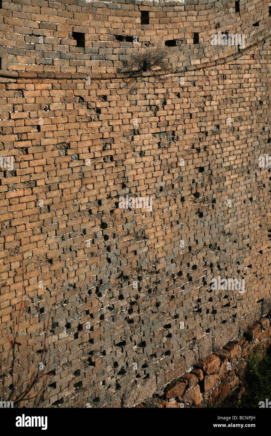 Damaged wall on Jinshangling Great Wall, Hebei Province, China Stock ...