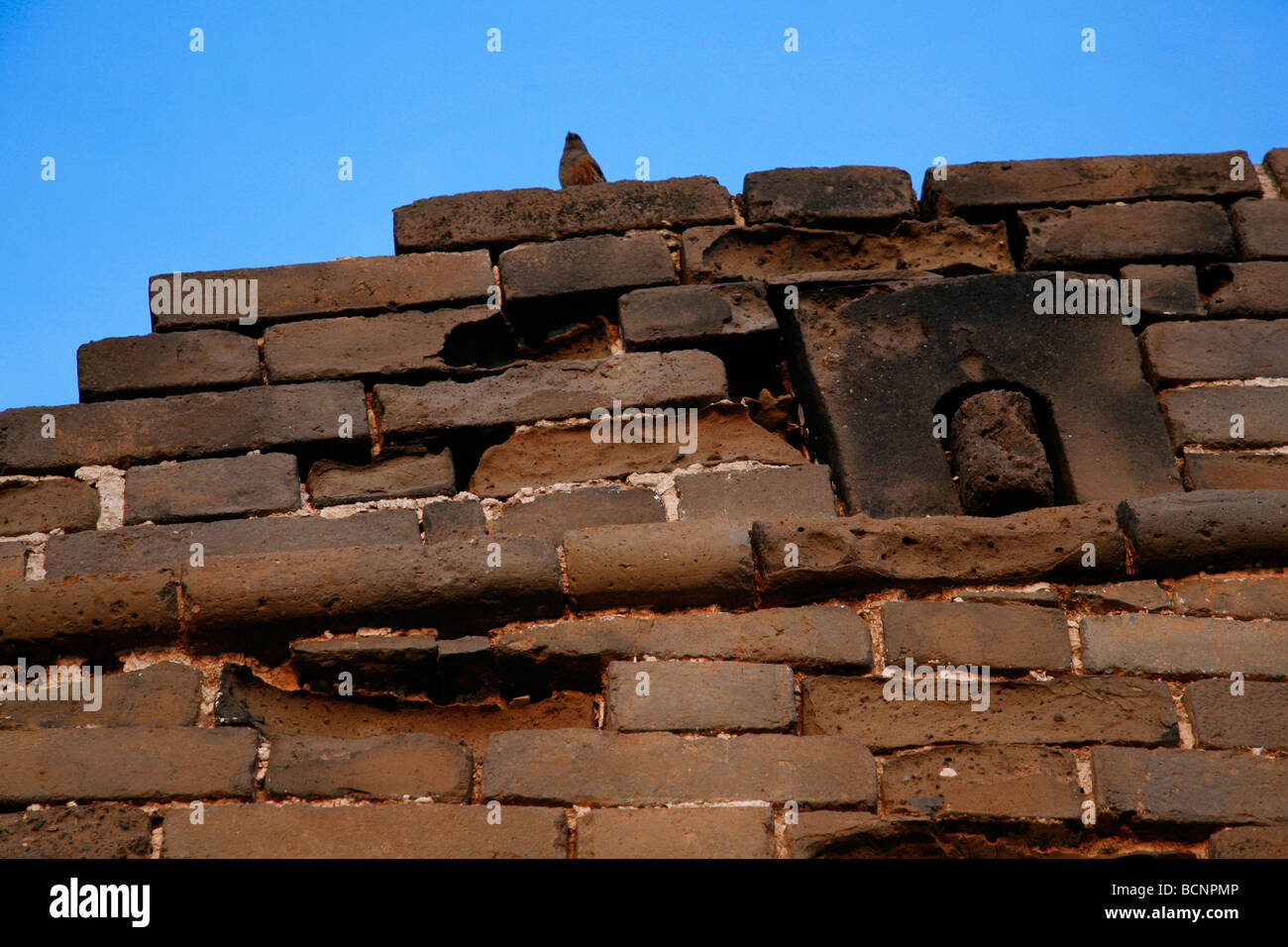 Damaged wall on Jinshangling Great Wall, Hebei Province, China Stock ...