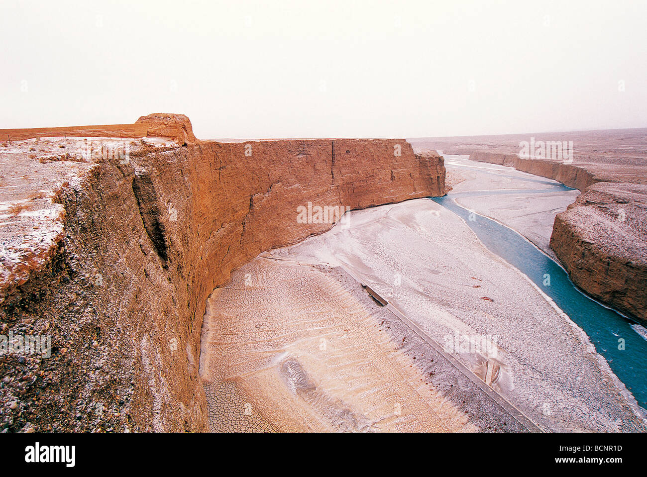 First beacon tower built on the edge of Taolai River, Jiayuguan City ...