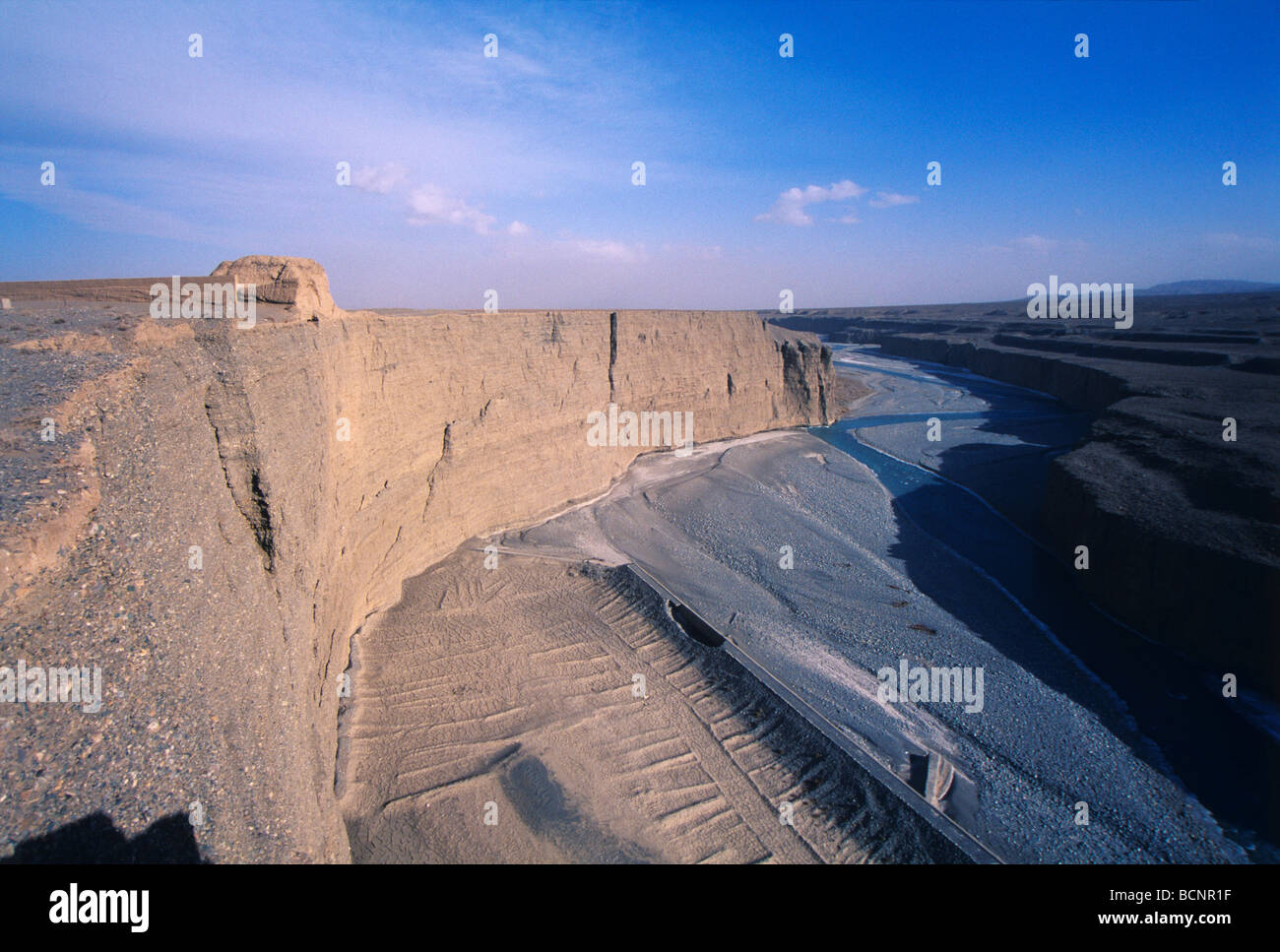 First beacon tower built on the edge of Taolai River, Jiayuguan City ...