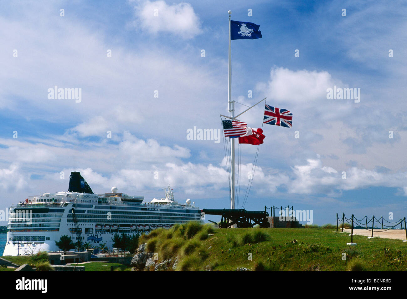 Cruise Ship Docked at the Royal Naval Dockyard Bermuda Stock Photo - Alamy
