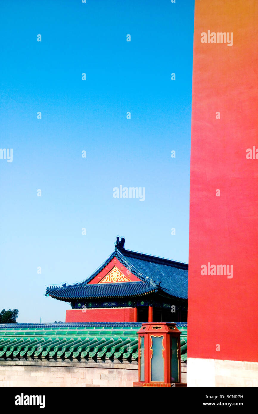 Blue colored glazed roof tiles, Temple of Heaven, Beijing, China Stock ...