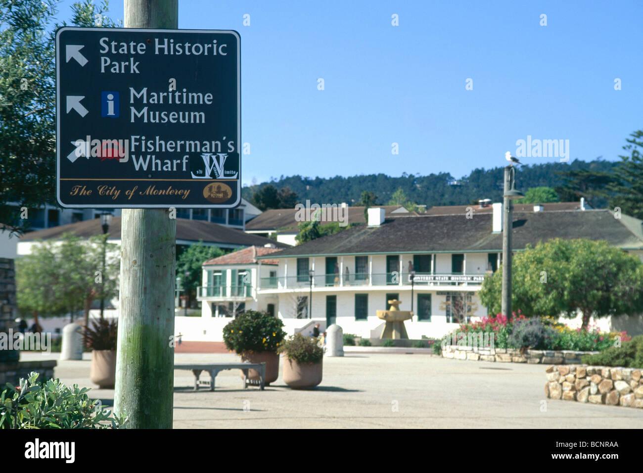 Signs in Monterey State Historic Park California Stock Photo - Alamy