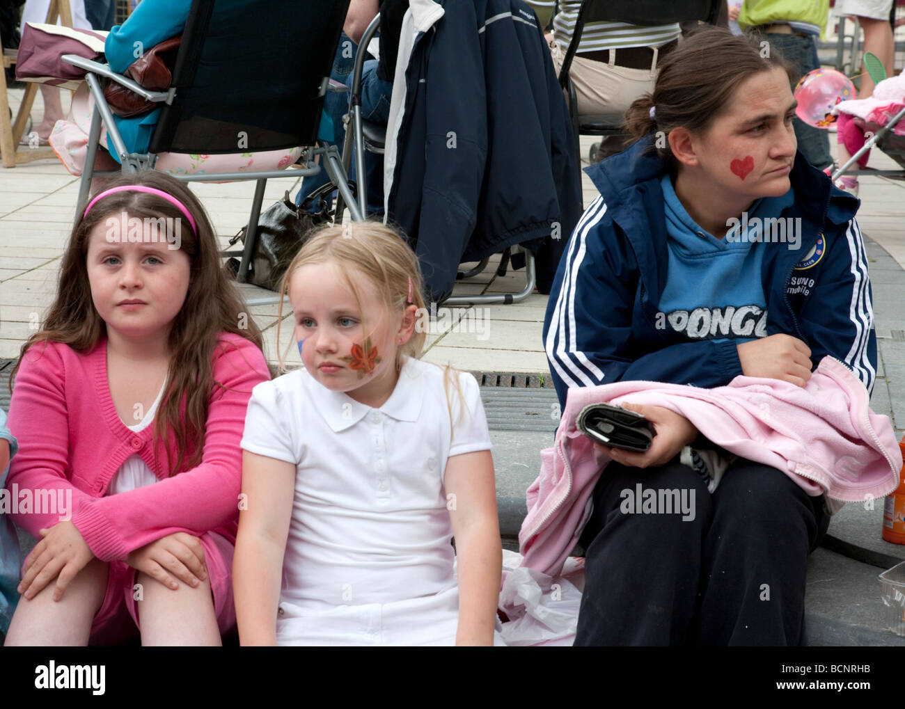 woman and two young girls , Ireland Stock Photo - Alamy