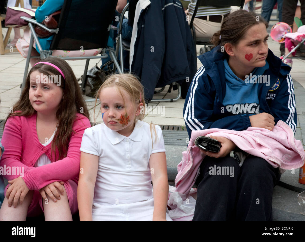 woman and two young girls , Ireland Stock Photo - Alamy