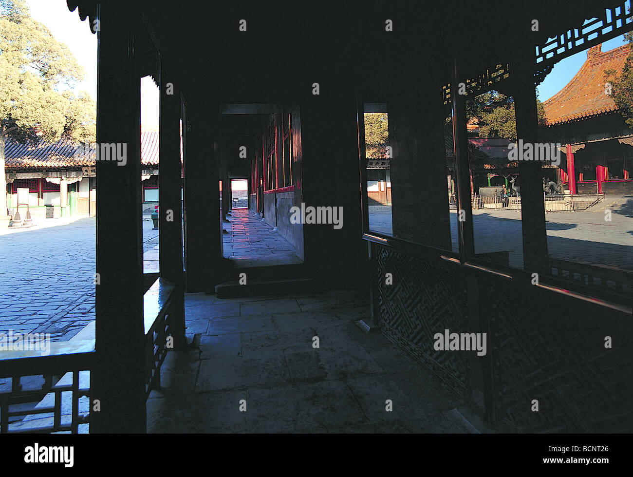 The Corridor of Palace of Eternal Spring in Forbidden City, Beijing ...
