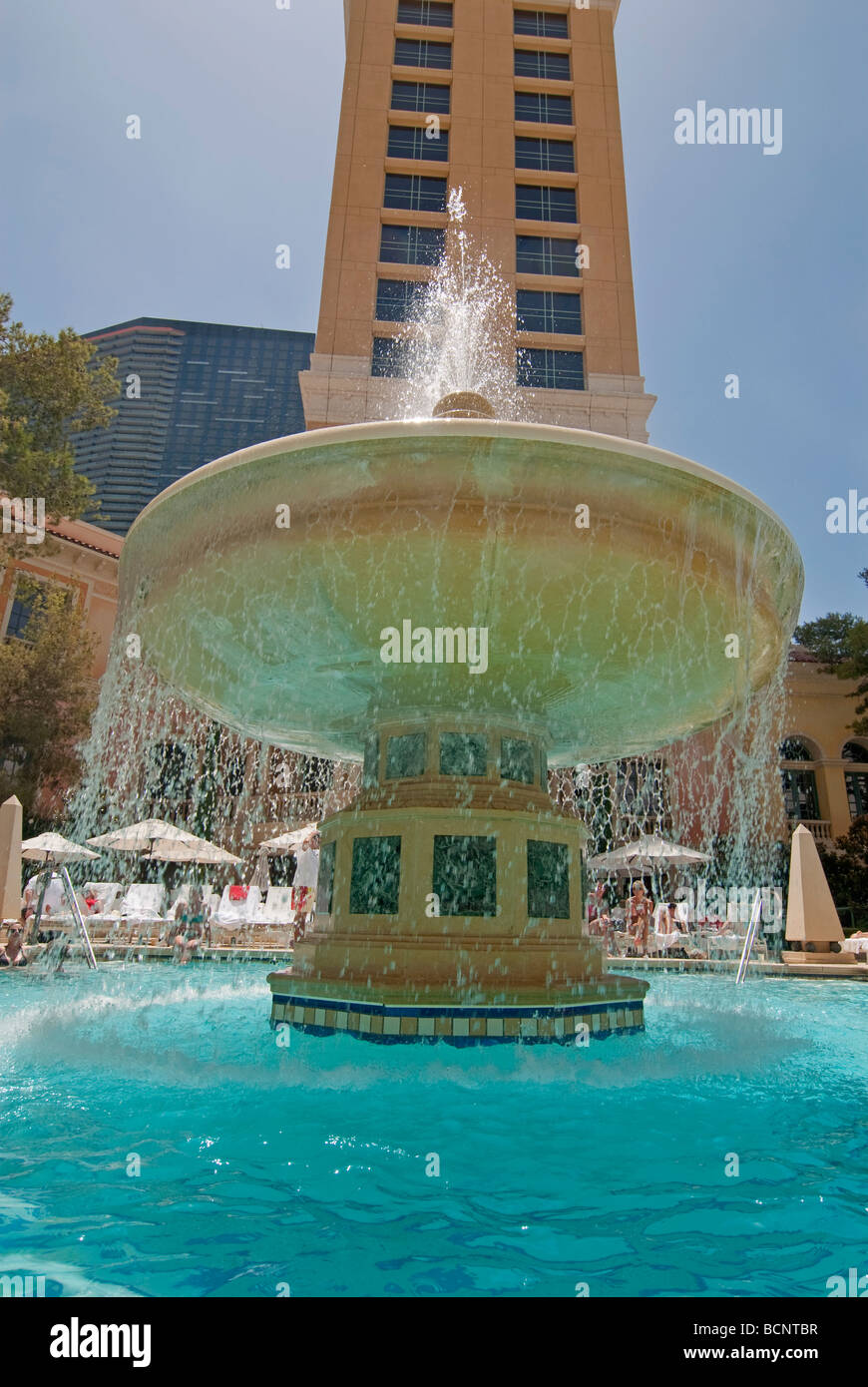 Luxurious swimming pool of the Bellagio Resort and Casino in Las Vegas ...