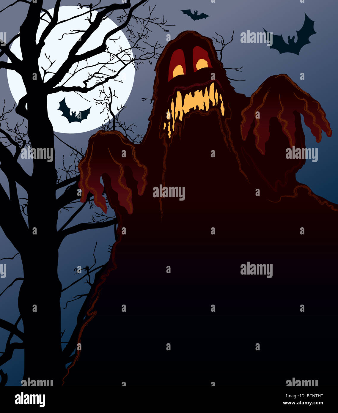 Nightmare - Demonic Halloween night Stock Photo - Alamy
