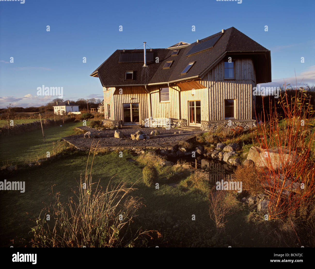 Ecological wooden house, Ireland Stock Photo - Alamy