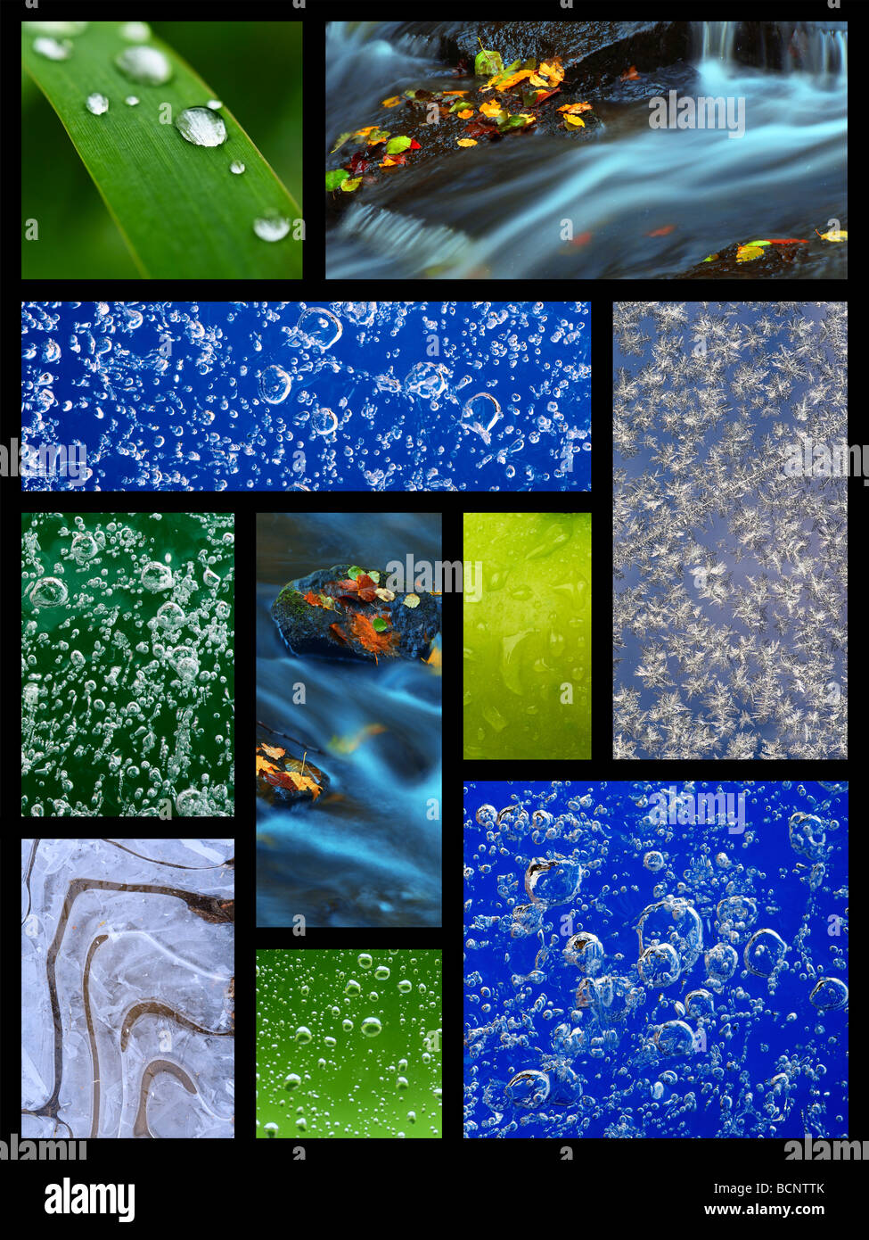 Collage. Various water Stock Photo - Alamy