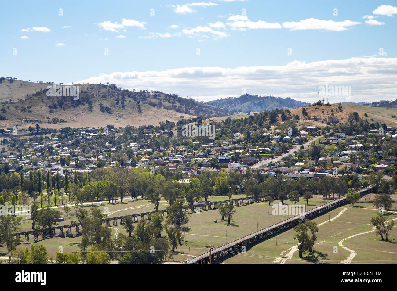 Historic Timber Railway Bridge 1903 left and Prince Alfred Bridge ...