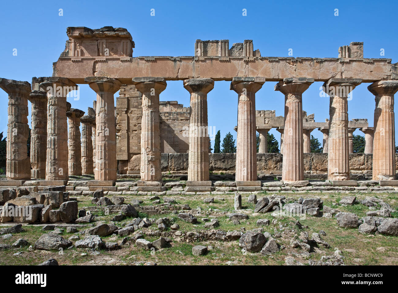 Libya archaeological site of Cyrene the Zeus temple Stock Photo - Alamy