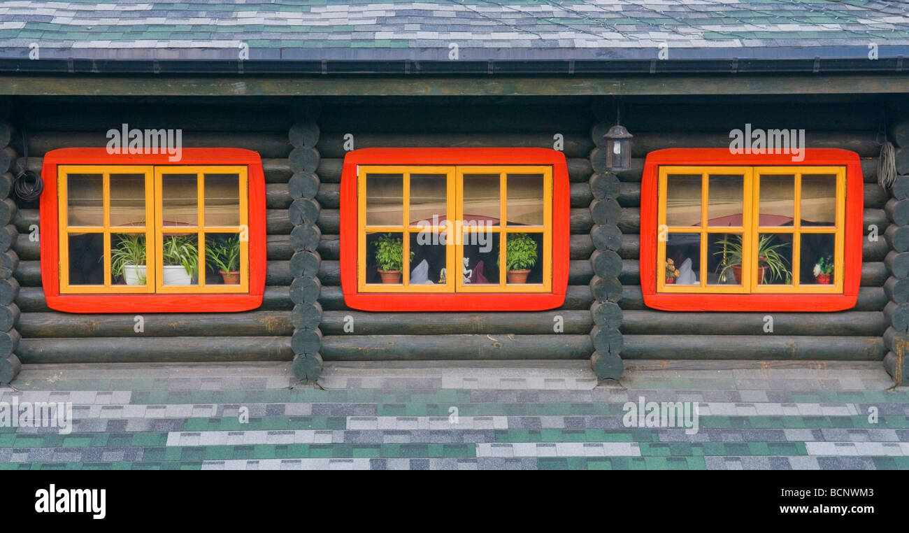 windows of a shack in ukranian village Stock Photo - Alamy