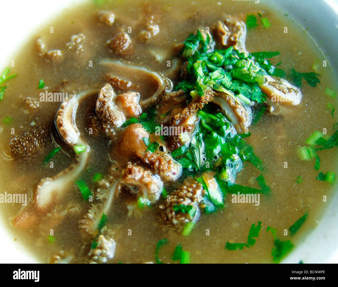 Traditional snack lamb intestine soup, Beijing, China Stock Photo - Alamy