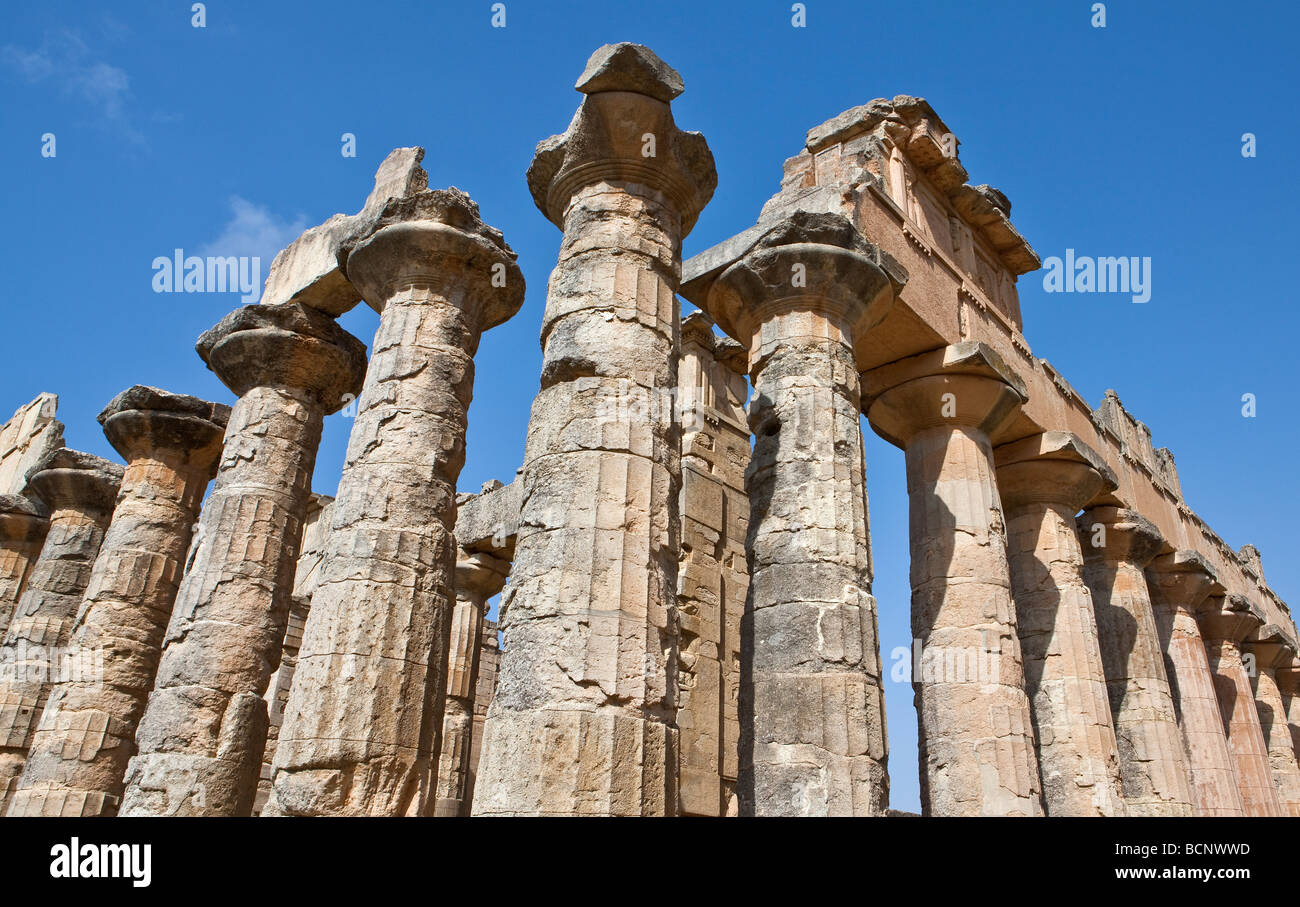 Libya archaeological site of Cyrene the Zeus temple Stock Photo - Alamy