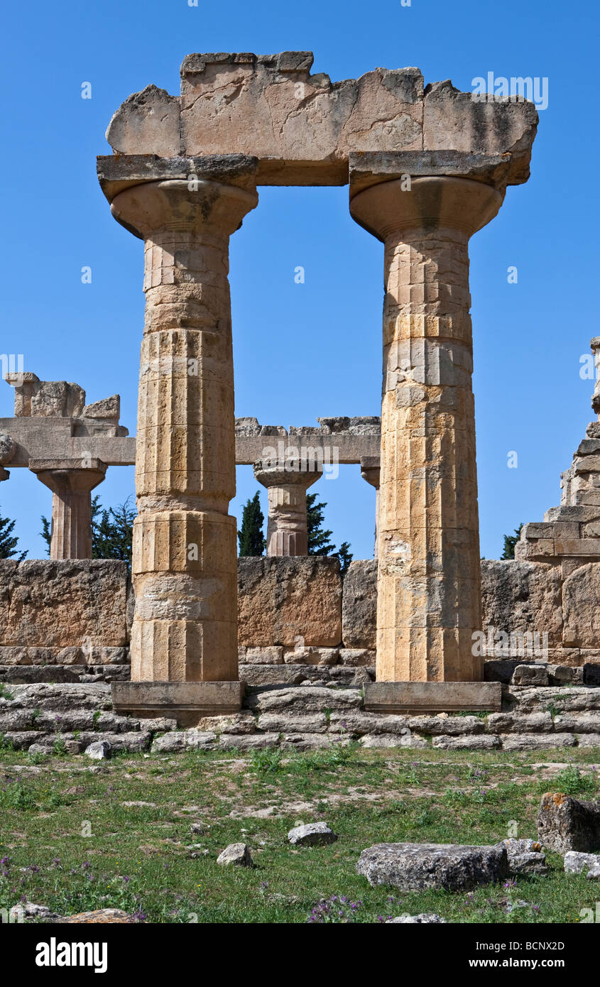 Libya archaeological site of Cyrene the Zeus temple Stock Photo - Alamy
