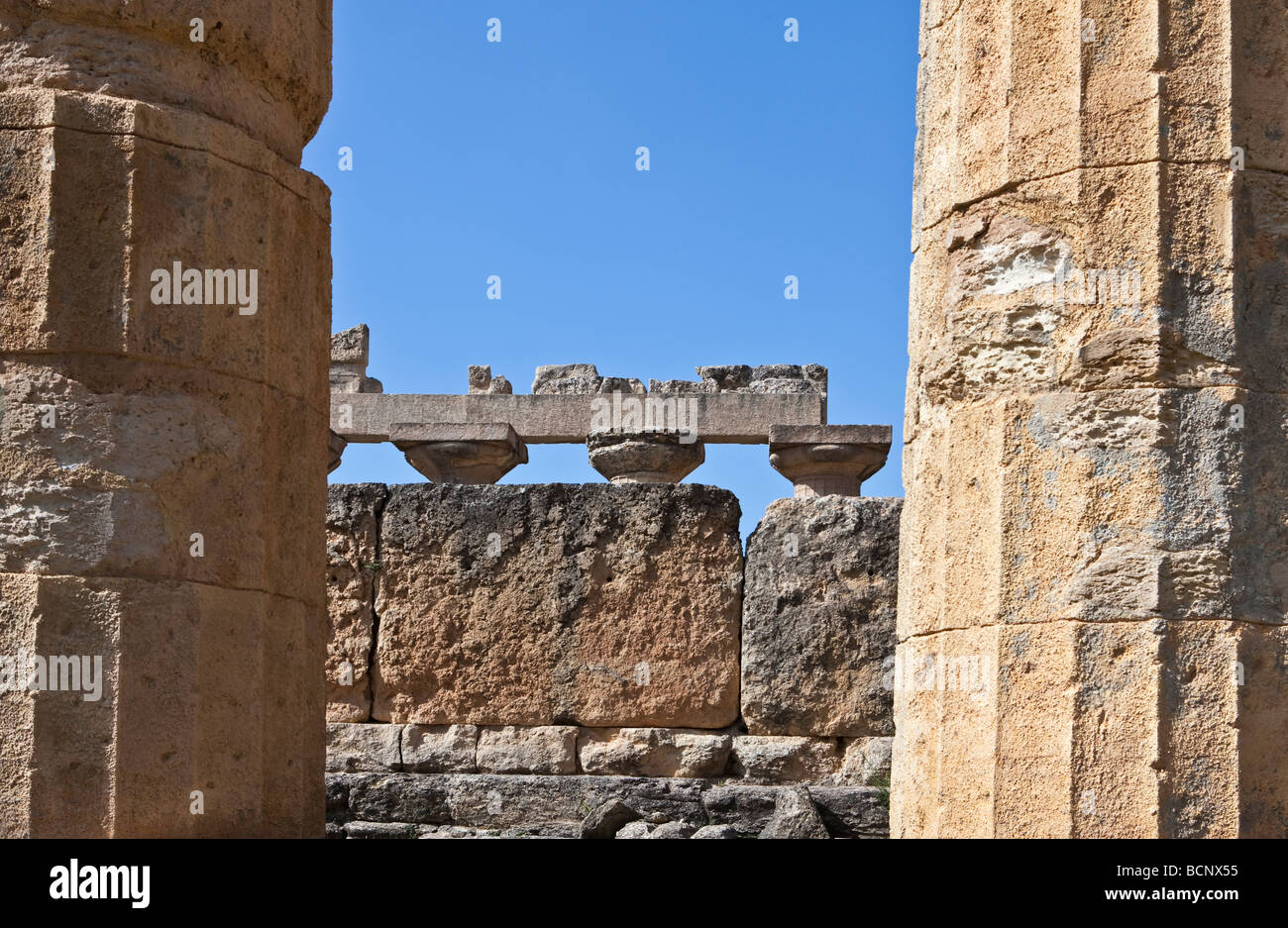 Libya archaeological site of Cyrene the Zeus temple Stock Photo - Alamy