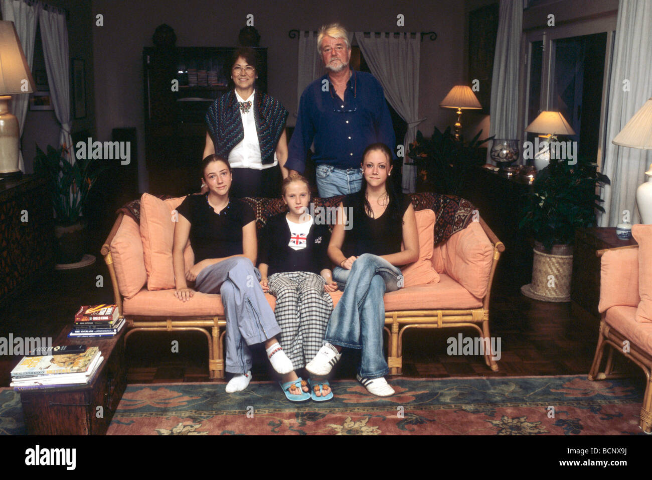 nepal kathmandu italian people annamaria forgione with family Stock ...