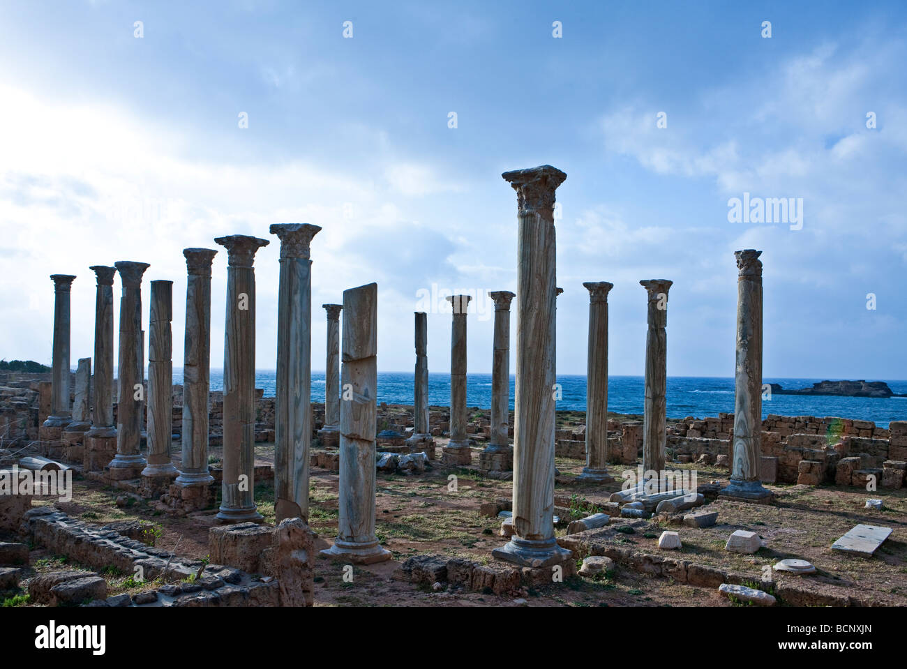 Libya archaeological site of Apollonia the Byzantine basilica Stock ...