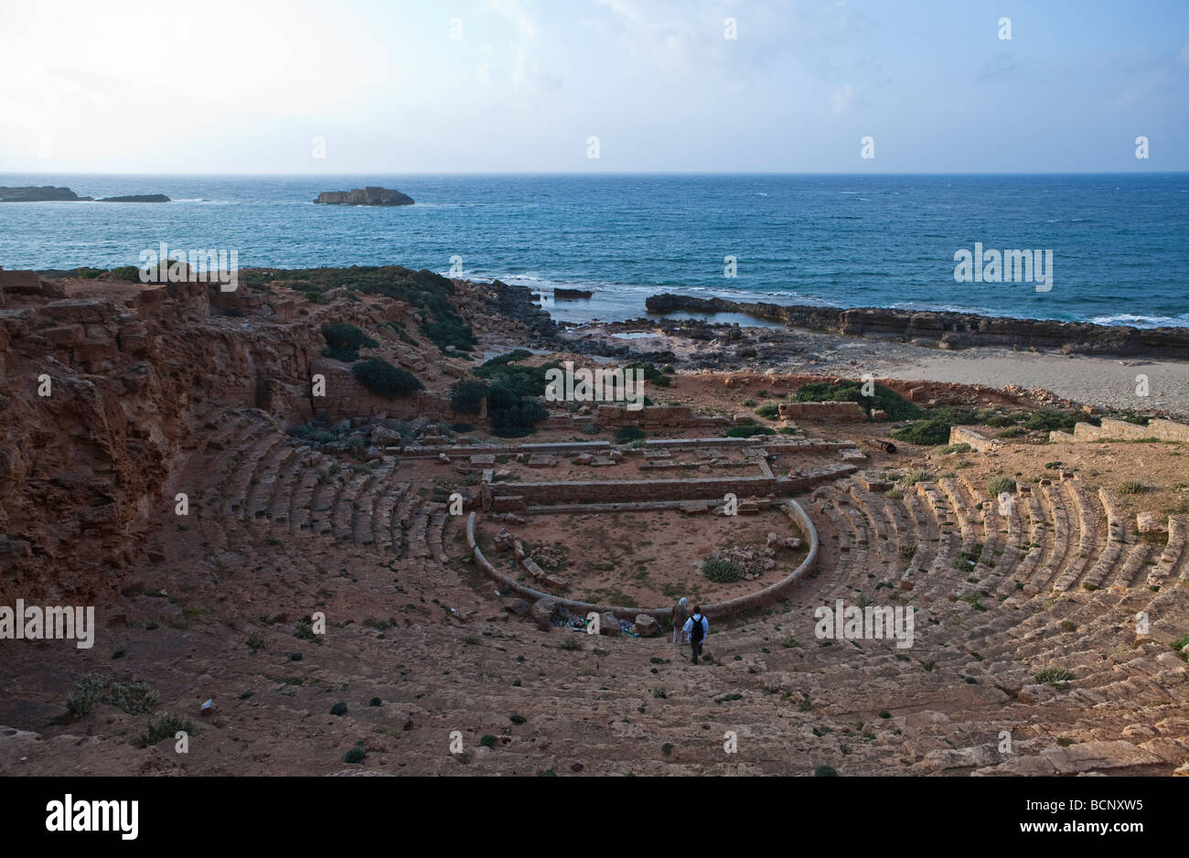 Libya archaeological site of Apollonia the Greek theatre Stock Photo ...