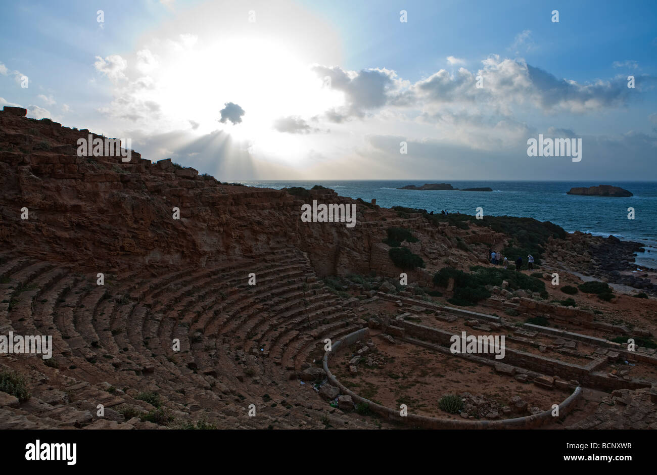 Libya archaeological site of Apollonia the Greek theatre Stock Photo ...