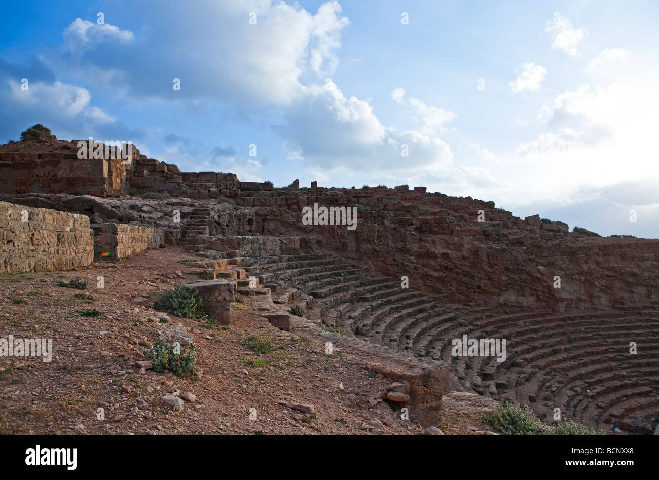 Libya archaeological site of Apollonia the Greek theatre Stock Photo ...