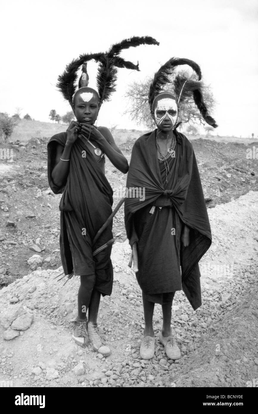 Masai girl Black and White Stock Photos & Images - Alamy
