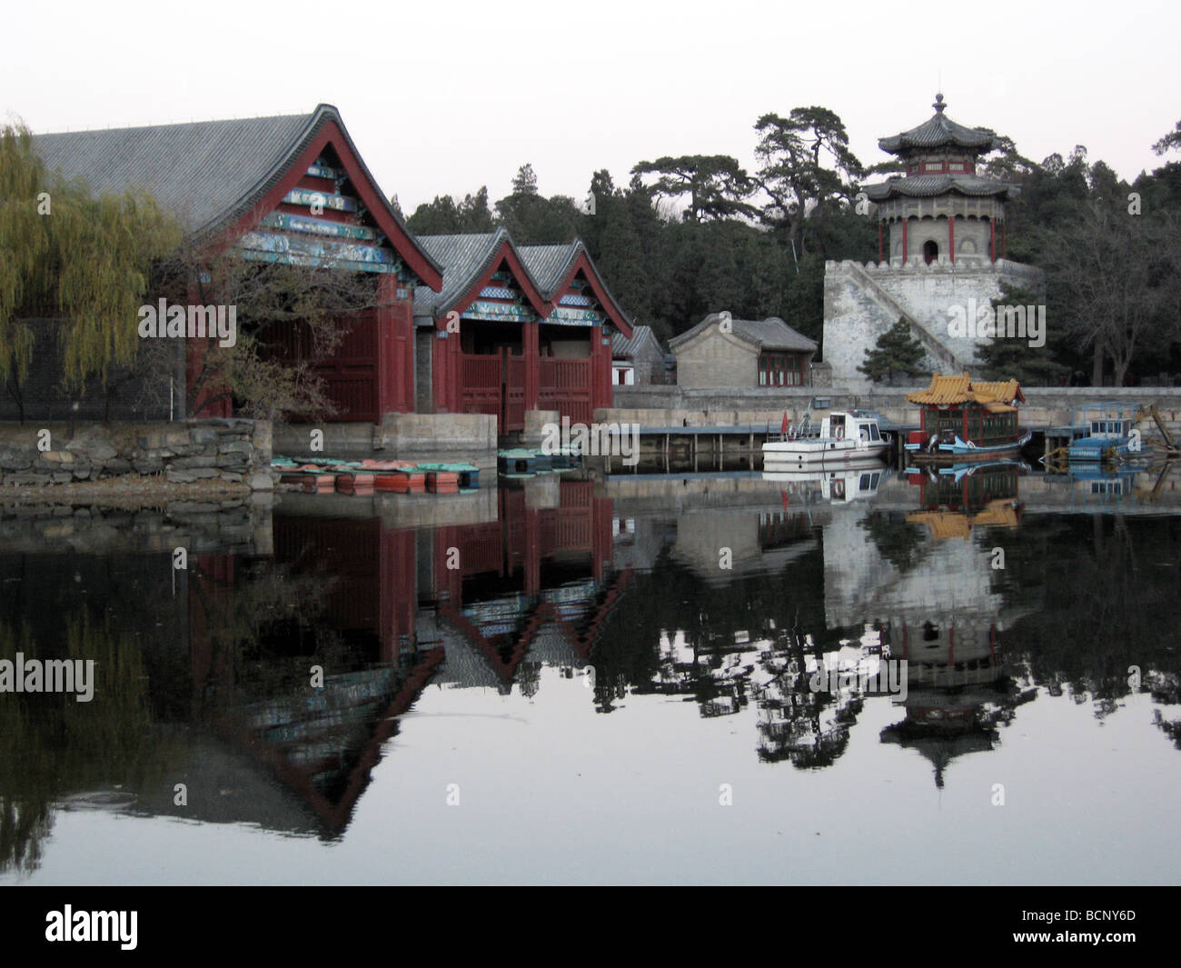 Dock in the Summer Palace, Beijing, China Stock Photo - Alamy