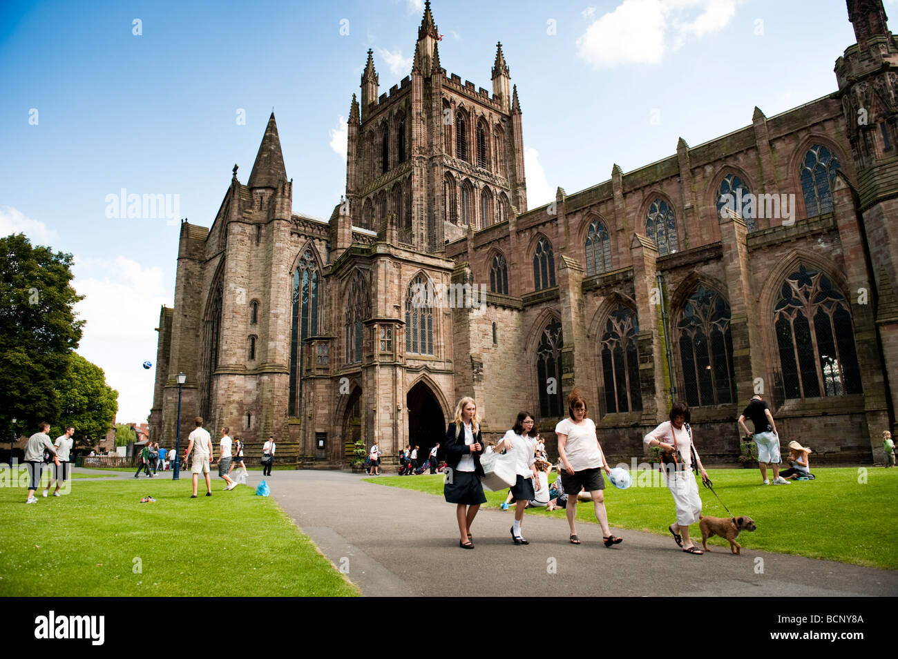 Hereford Cathedral Hereford city Herefordshire England UK Stock Photo ...