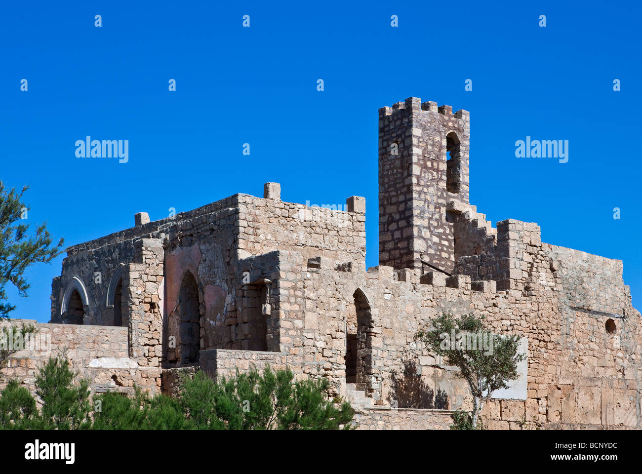 Libya the archaeologica site of Tocra an Ottoman fortress Stock Photo ...