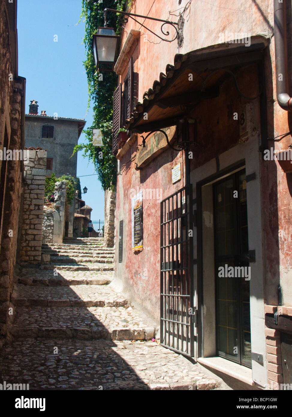 Sermoneta fortified castle town Italy near Rome stronghold of Caetani ...