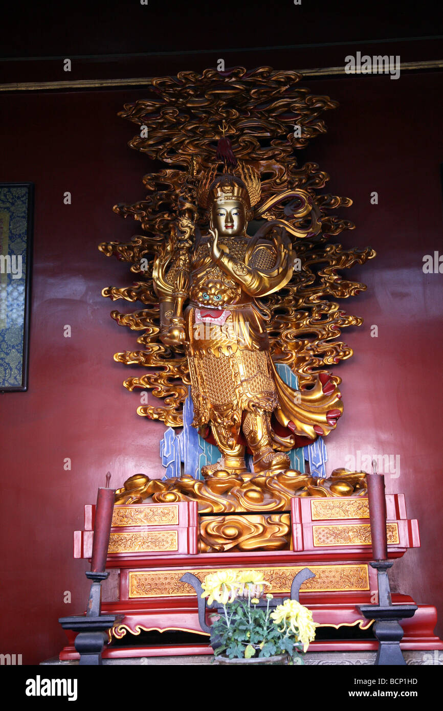 The Statue of Skanda in the back of Devaraja Hall in Yonghe Lamasery ...
