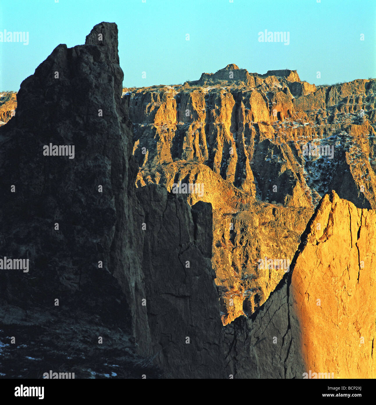 Ruins of Ming Dynasty Great Wall in Longzhou Village, Jingbian County ...