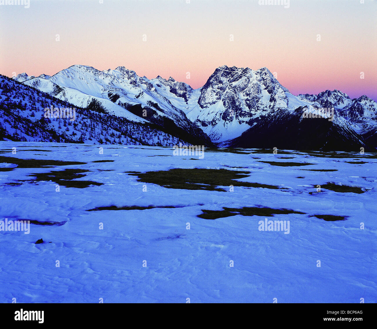 Majestic Baimang Snow Mountain at dawn, Deqin County, DiQing Tibetan ...