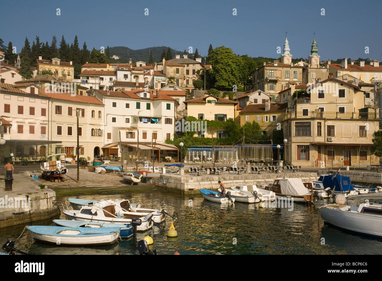 Croatia Kvarner riviera Opatija Volosco harbour Stock Photo - Alamy