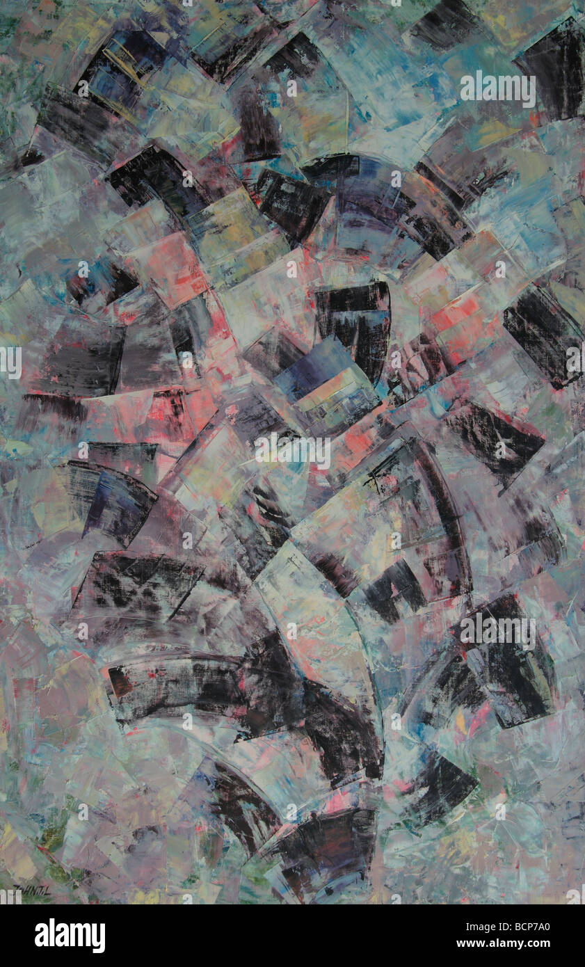 Collapse, Knife painting Stock Photo - Alamy