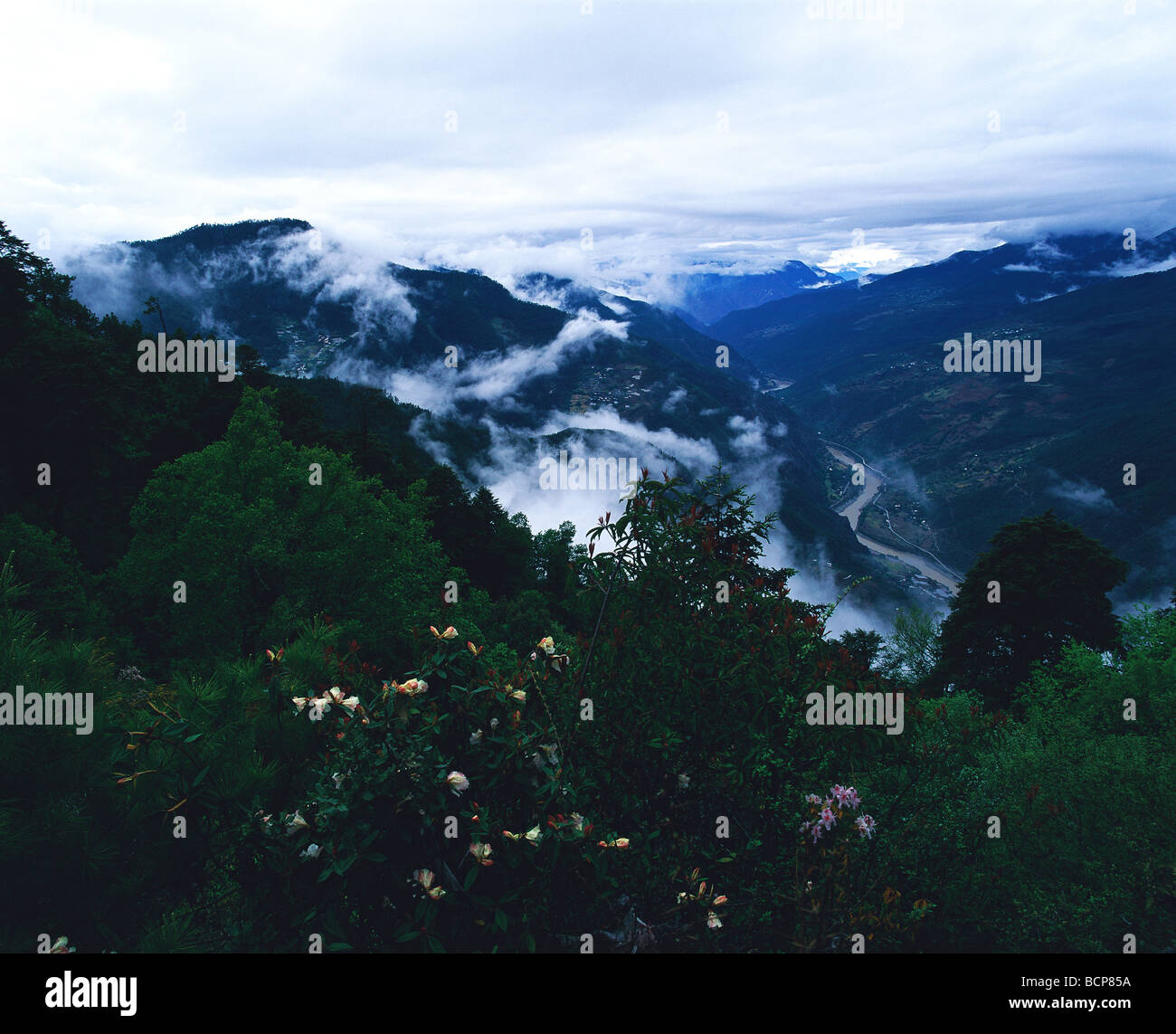 Jinsha River cutting through Hengduan Mountain, Deqin County, DiQing ...