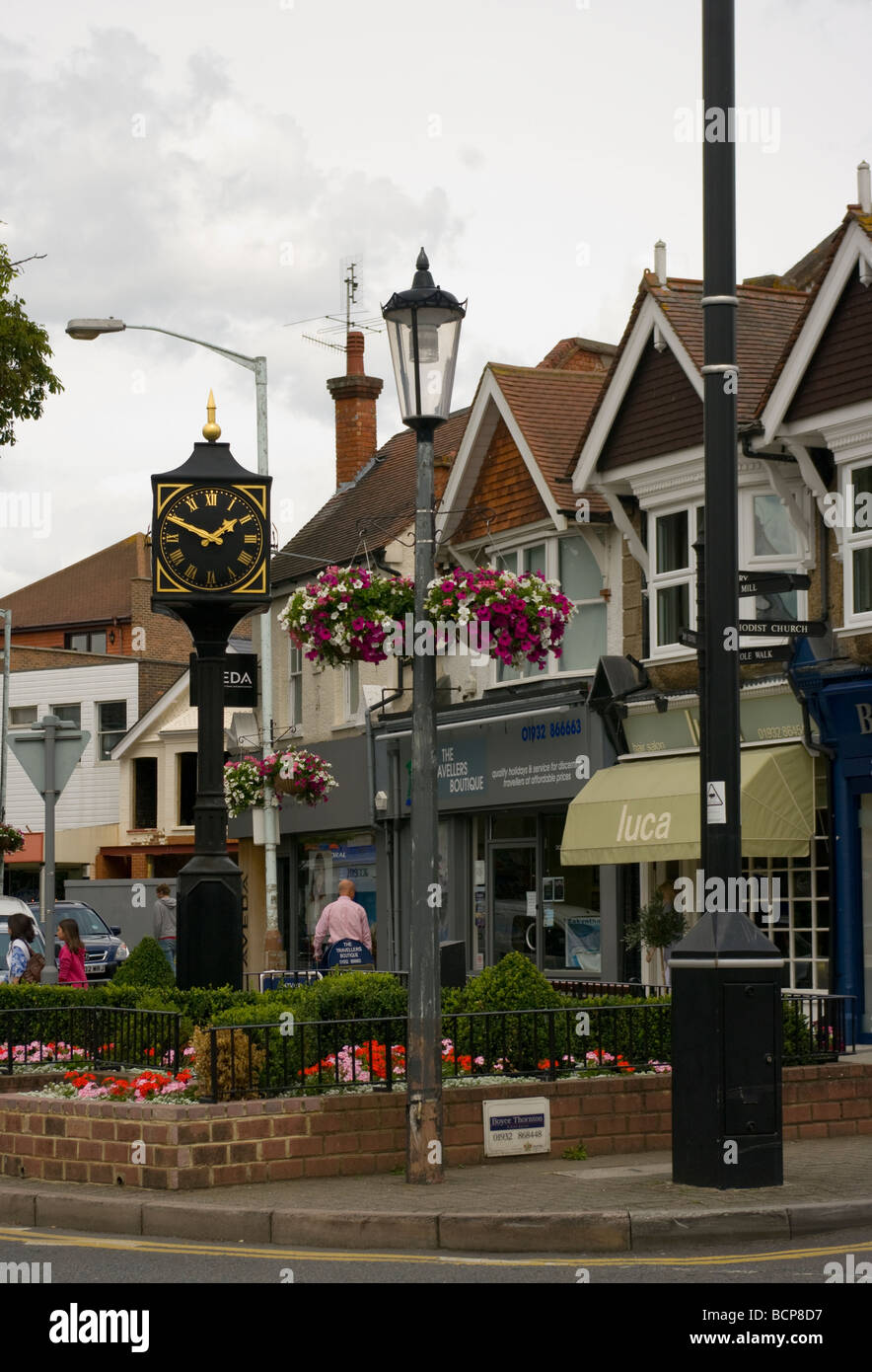 The Village Clock Cobham Surrey England Stock Photo - Alamy