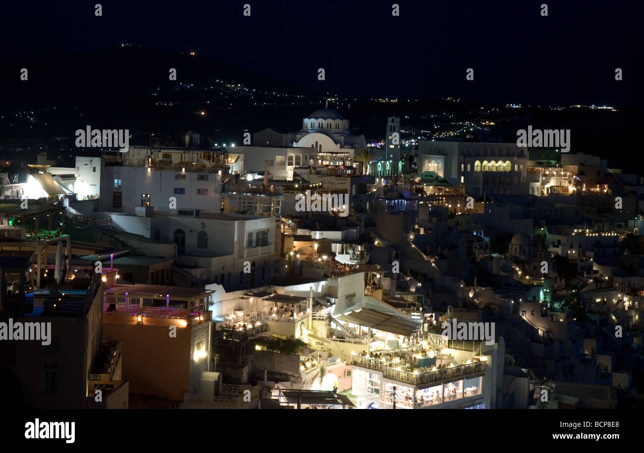 Fira santorini by night hi-res stock photography and images - Alamy